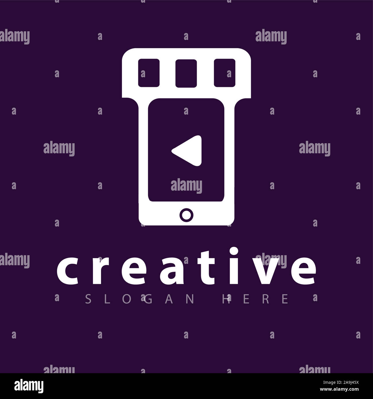 Smart Phone Video Logo Icon Vector Template Stock Photo - Alamy