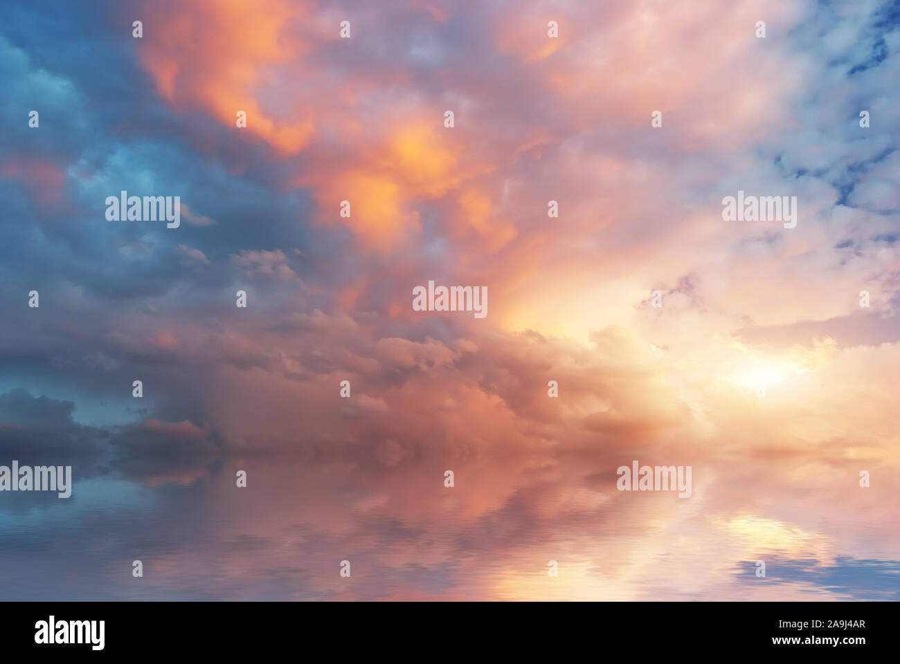 Sky background on sunset. Element of design Stock Photo - Alamy