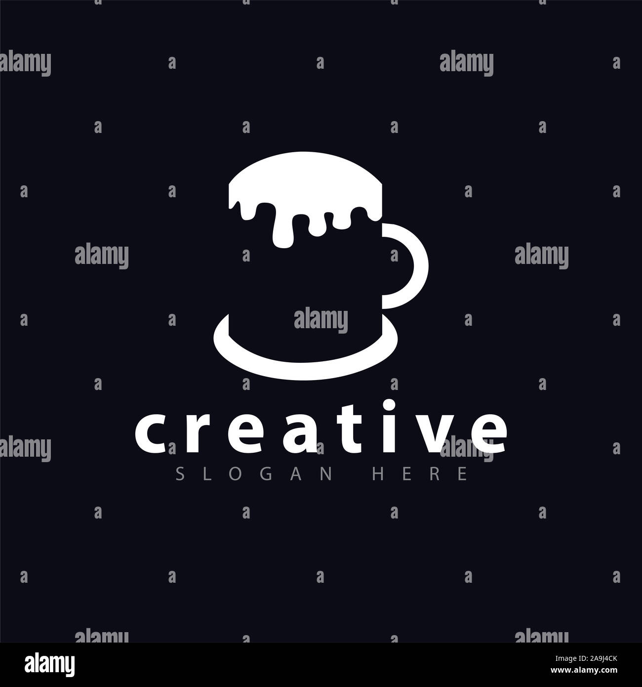 Drink Ink Logo Vector Template Stock Photo - Alamy