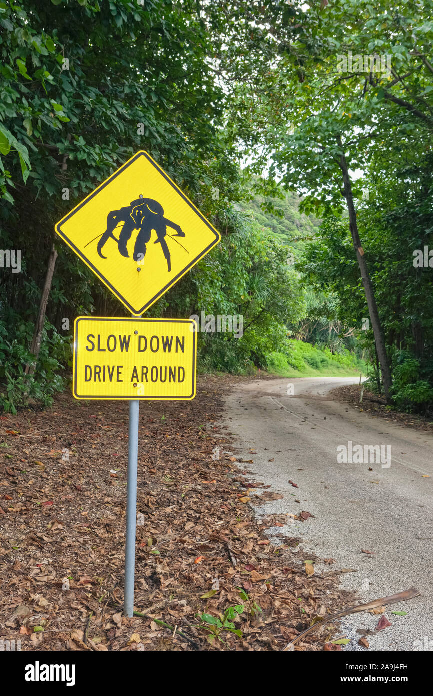 Crab crossing sign christmas island hi-res stock photography and images ...