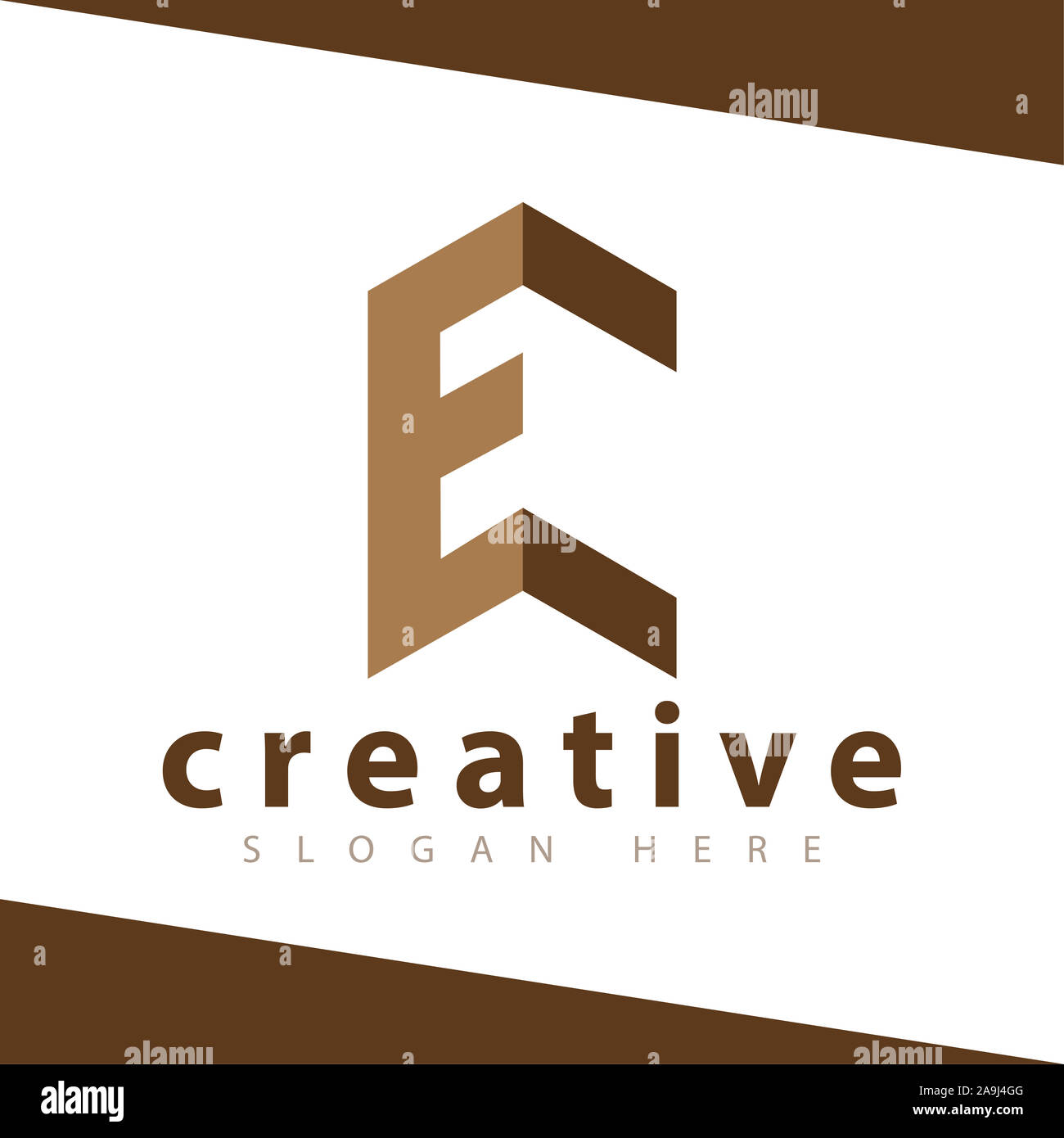 E Letter Build logo vector Template Stock Photo - Alamy