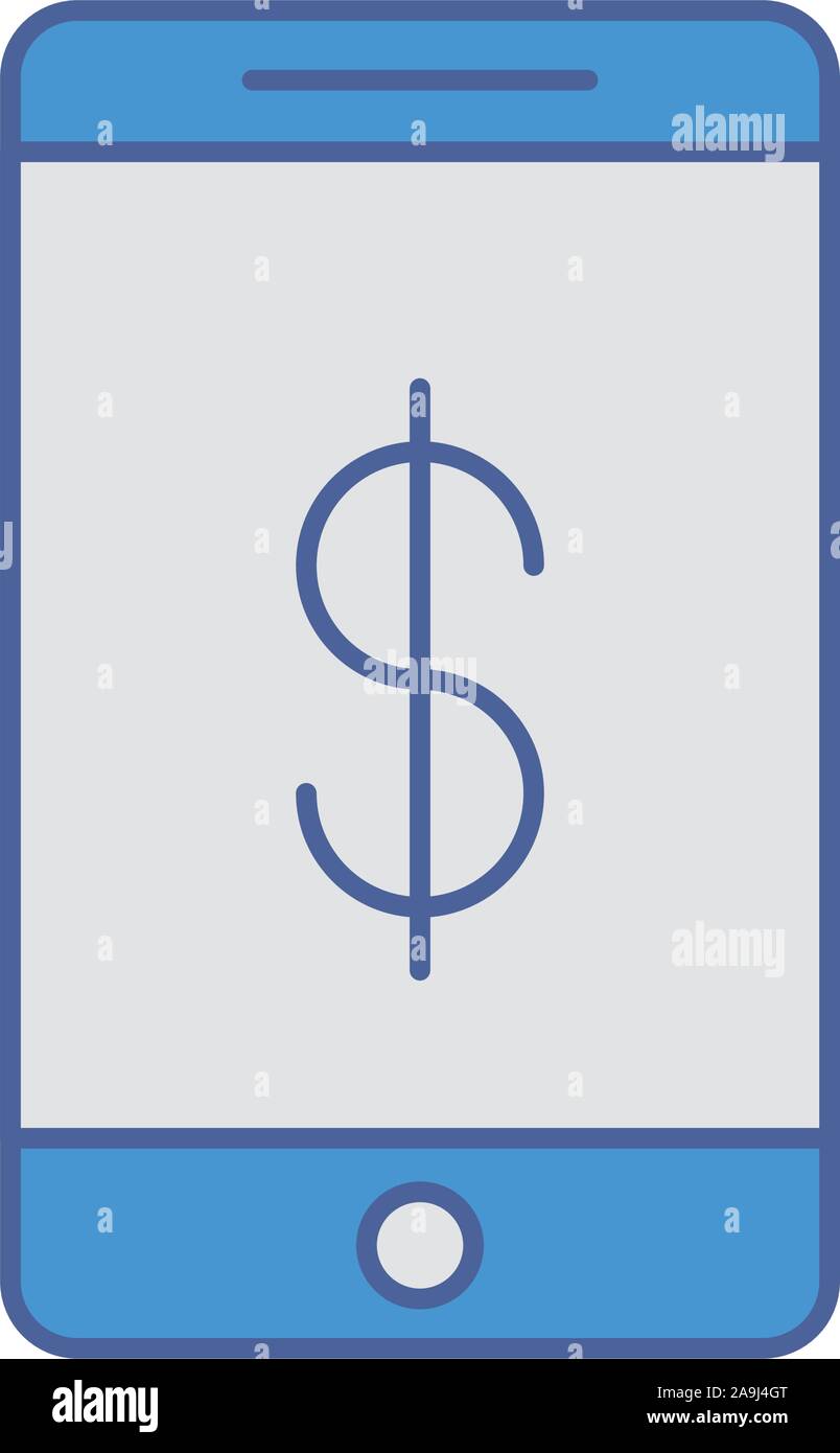 smartphone with money dollar symbol Stock Vector Image & Art - Alamy