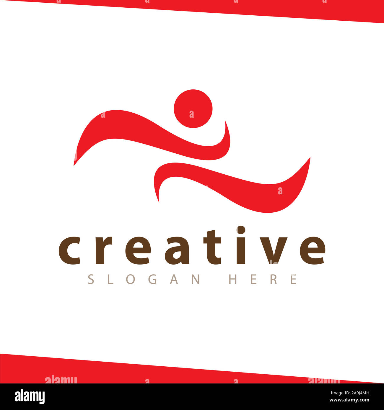 Abstract People Sport Logo Stock Photo - Alamy