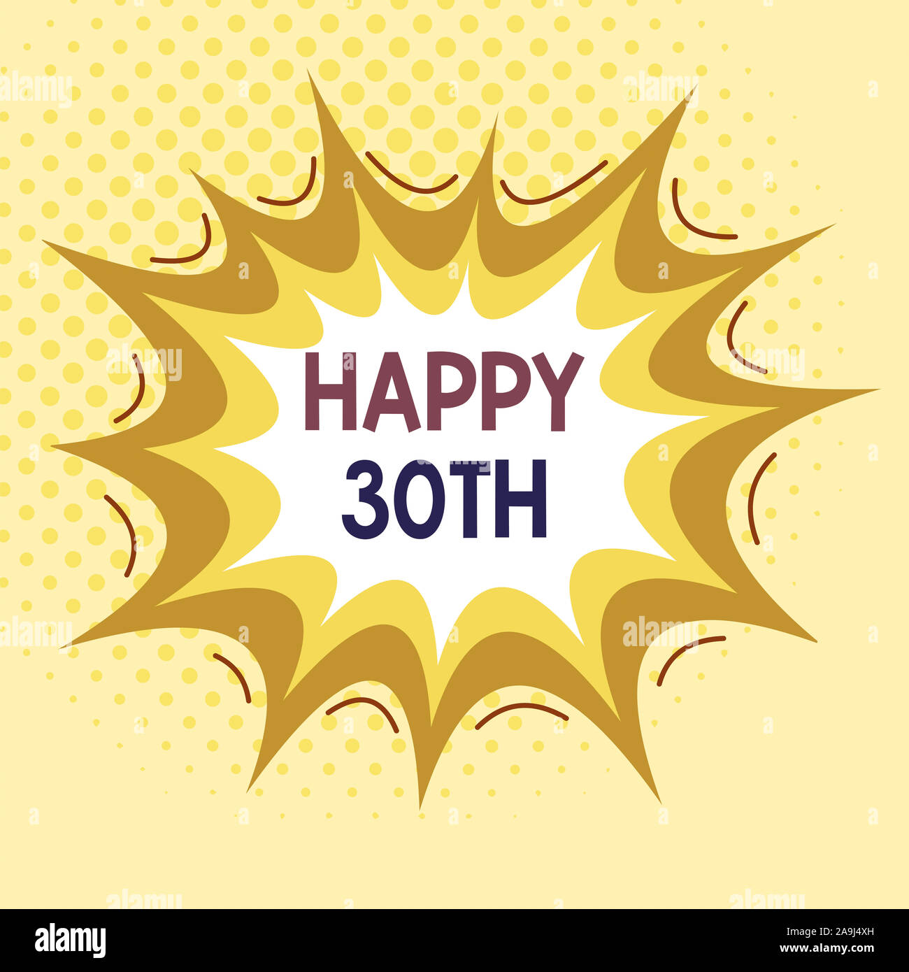 Word writing text Happy 30Th. Business photo showcasing a joyful ...