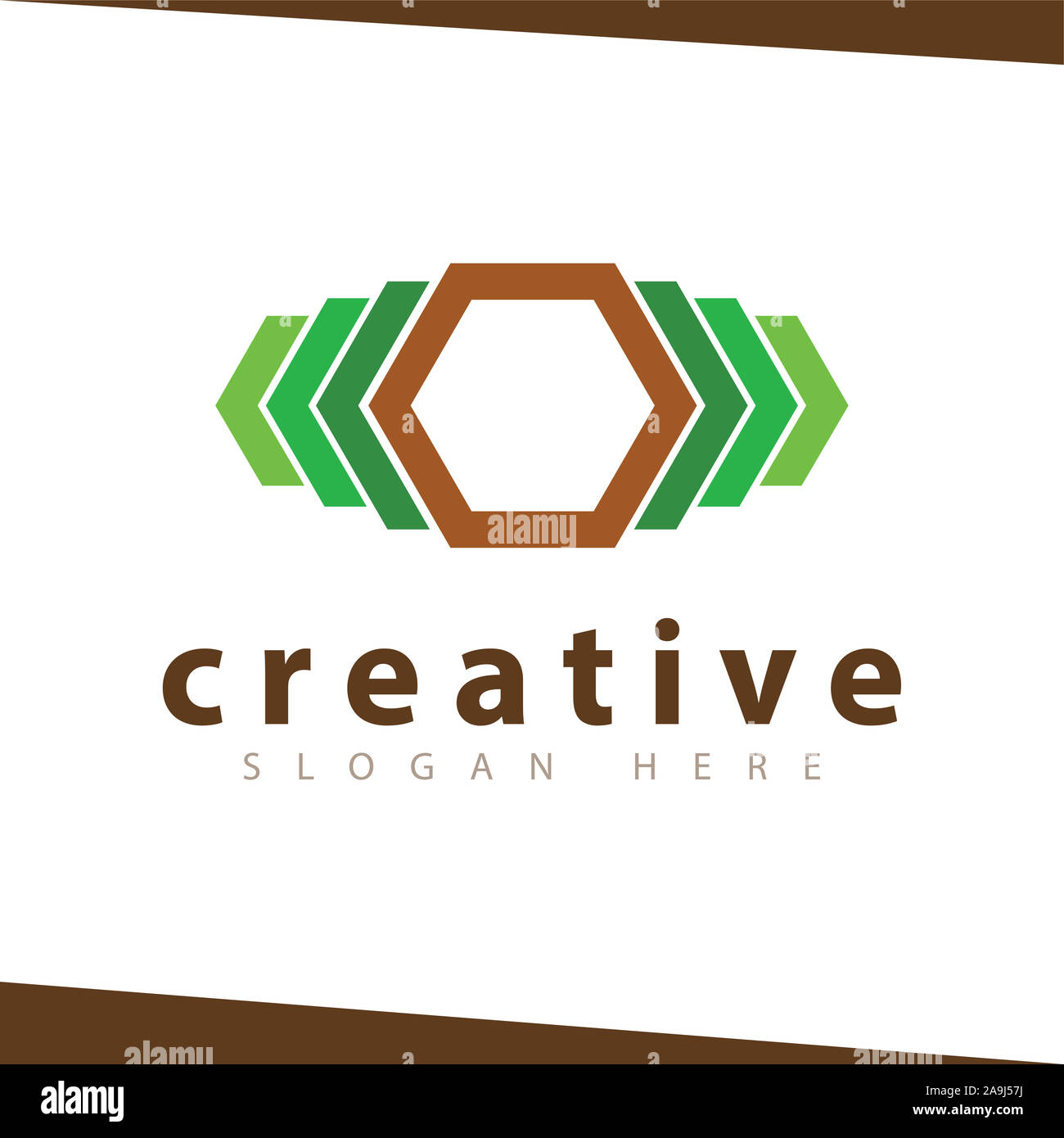 Abstract Hexagonal logo vector Stock Photo - Alamy