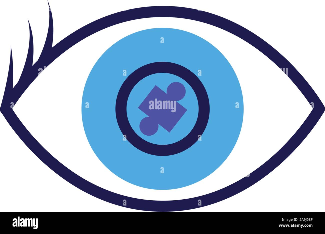 cyber security eye in white background vector illustration design Stock ...
