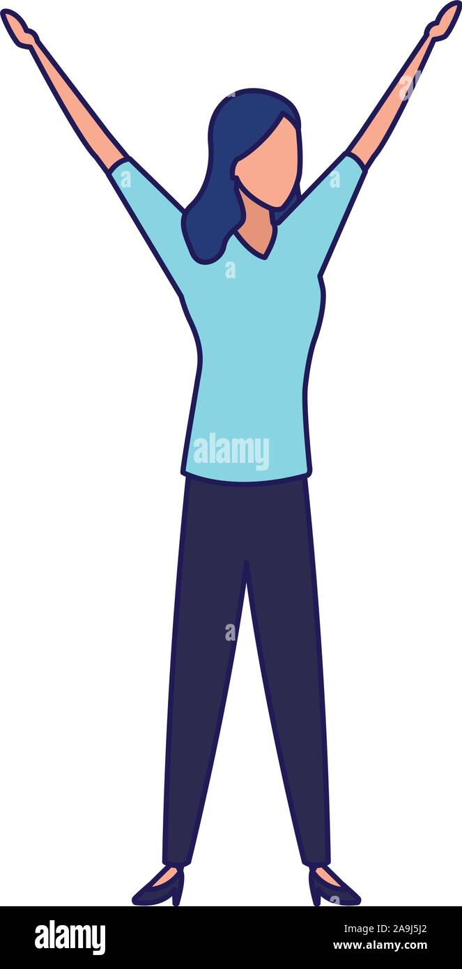 excited avatar businesswoman icon Stock Vector Image & Art - Alamy