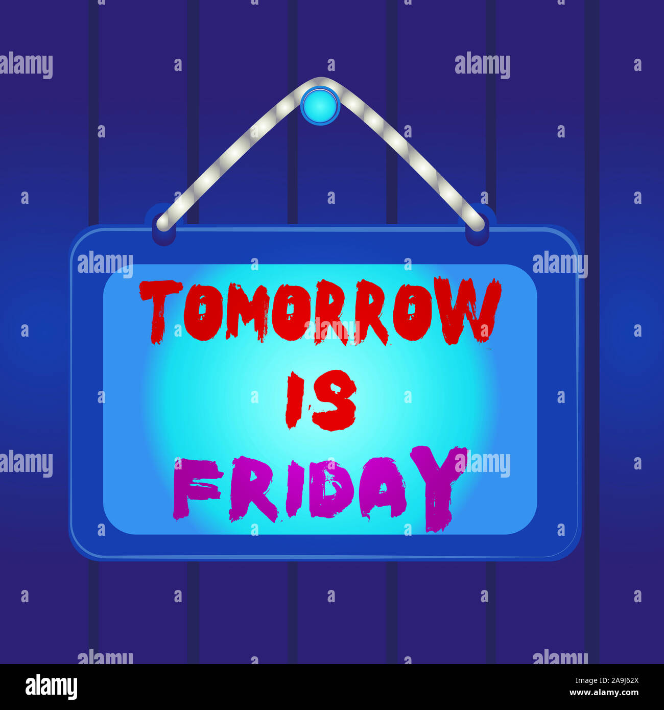 Writing note showing Tomorrow Is Friday. Business concept for Weekend ...