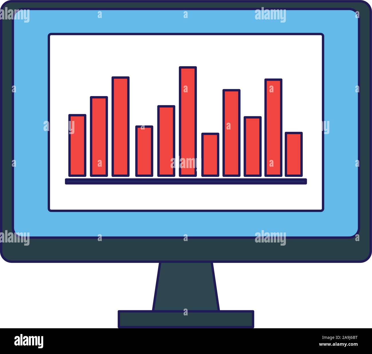 Illustration tech device bar graphic Stock Vector Images - Alamy
