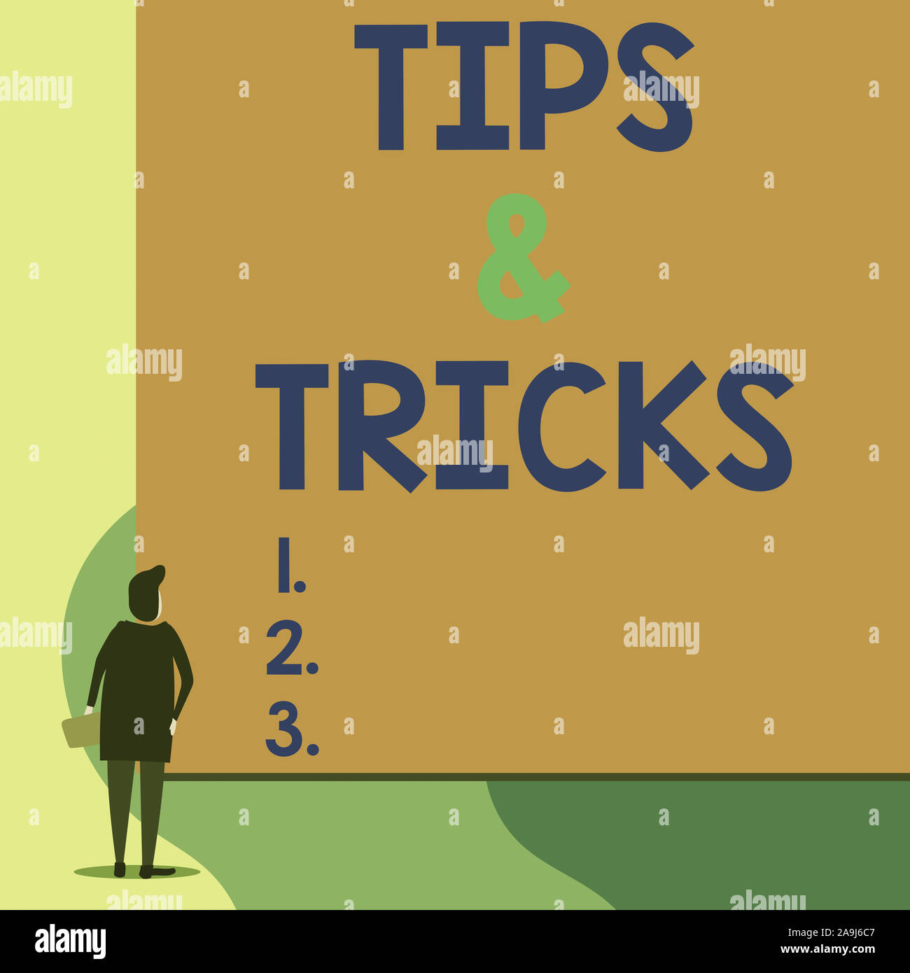 Writing note showing Tips And Tricks. Business concept for Steps ...