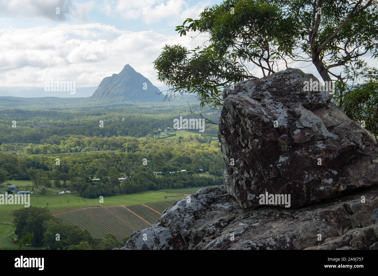 Glass House Mountains on the sunshine coast australia with largest ...