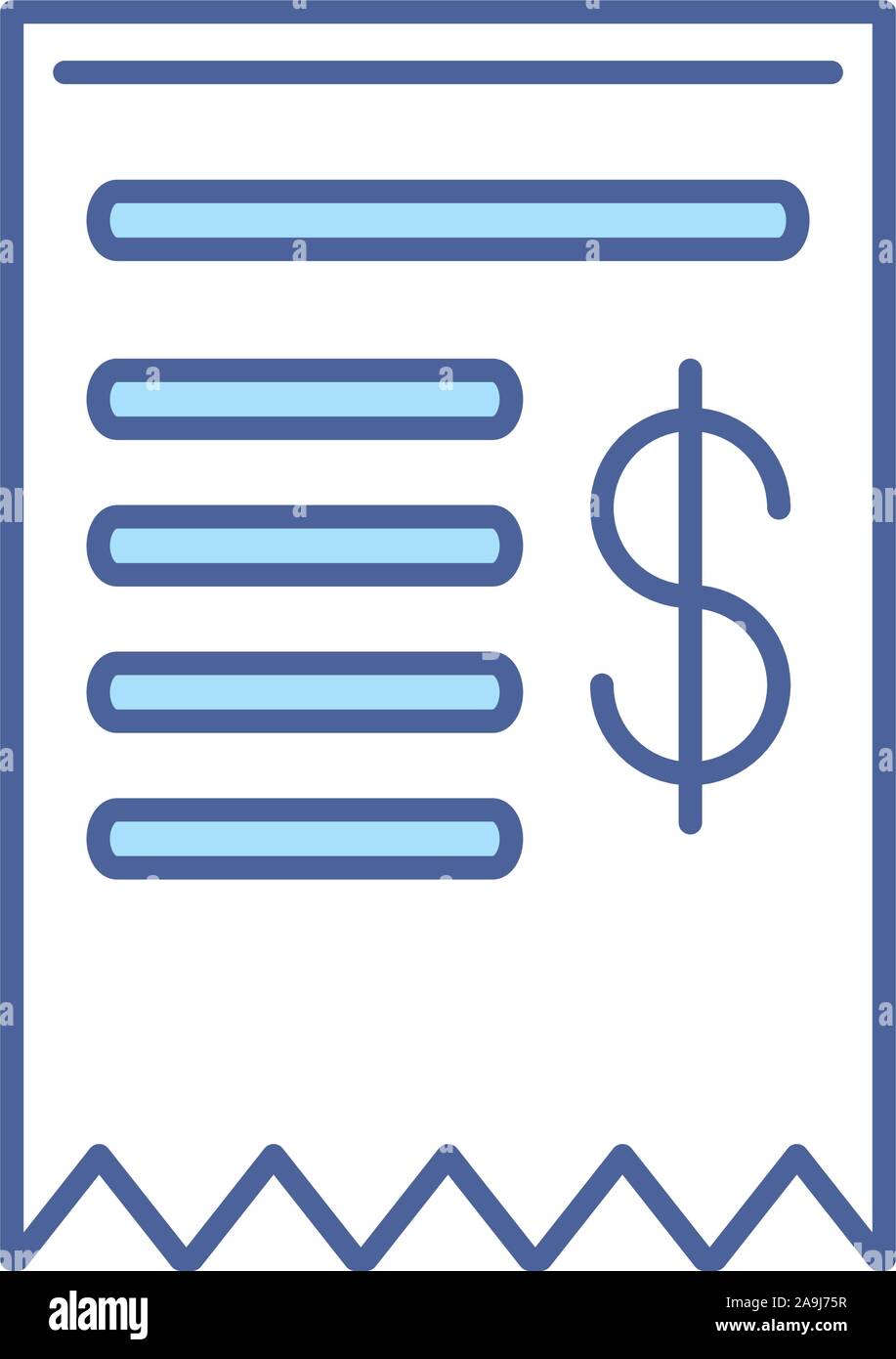 paper receipt with money dollar symbol Stock Vector Image & Art - Alamy