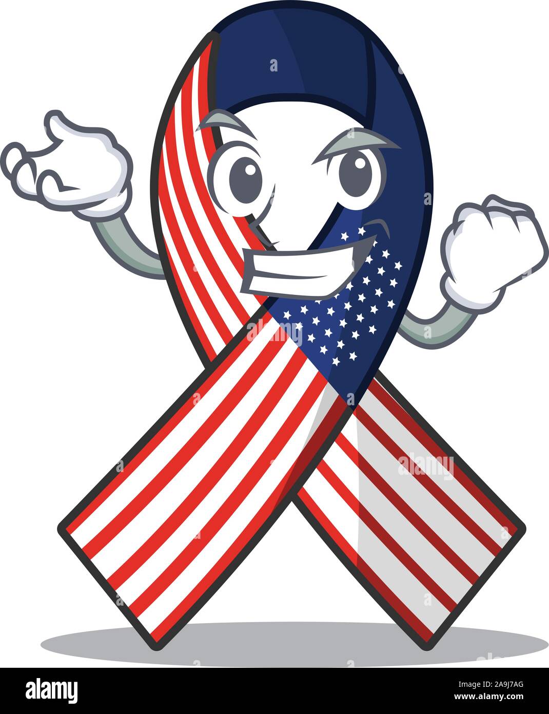 Character usa ribbon isolated on the successful Stock Vector Image ...