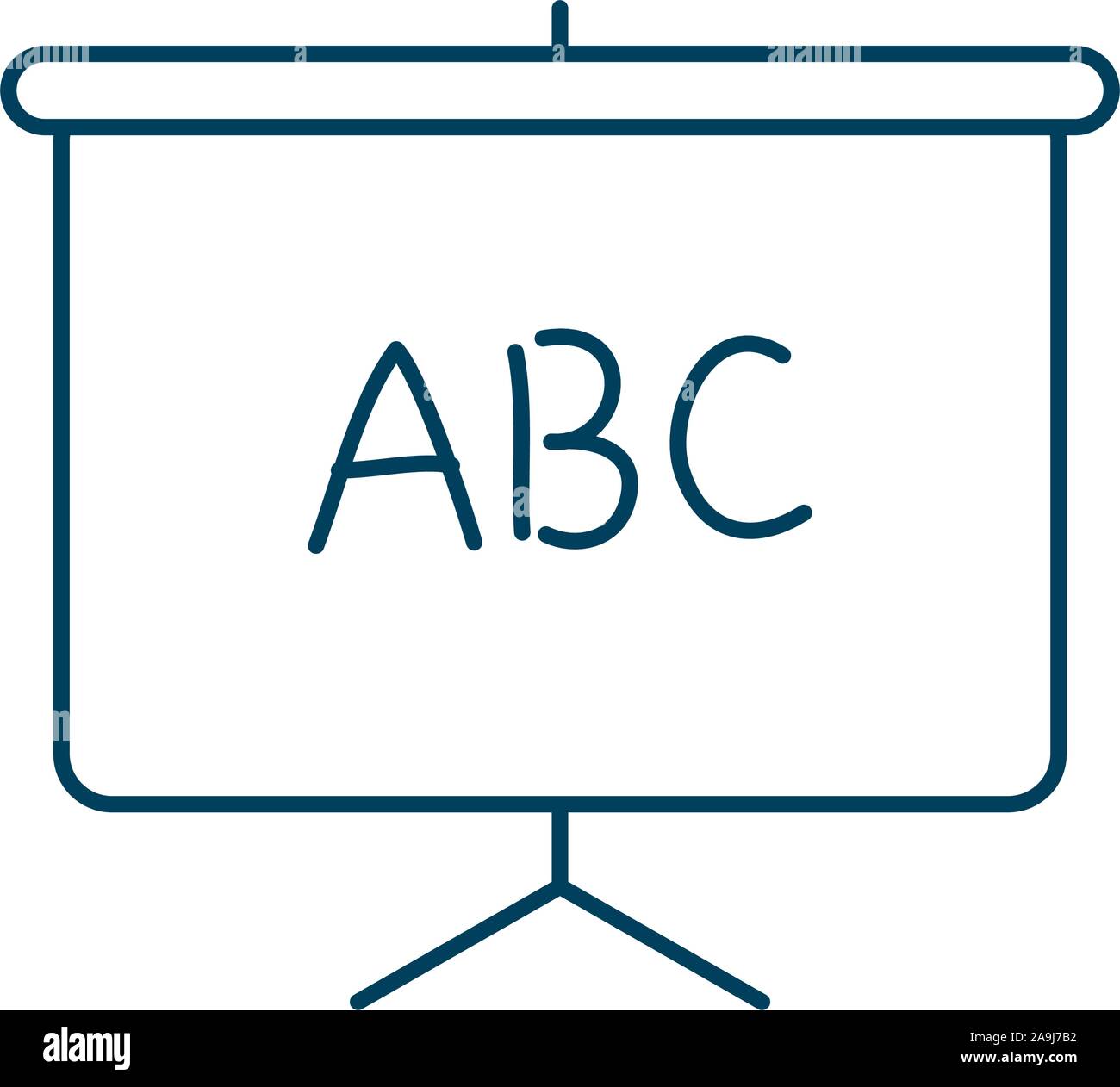 school paperboard with alphabet icon Stock Vector Image & Art - Alamy