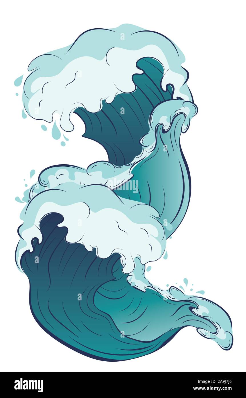 Rushing water vector hi-res stock photography and images - Alamy