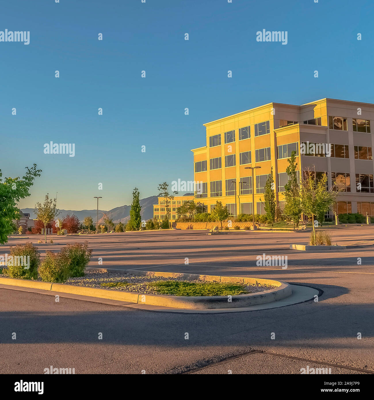 Office Building And Parking Lot High Resolution Stock Photography and ...