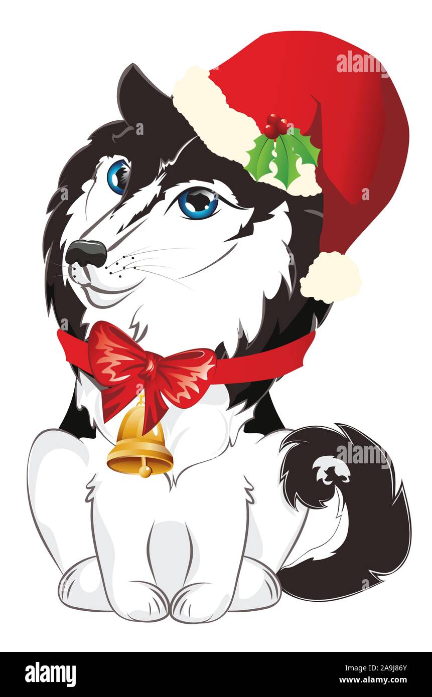 Red and white siberian husky Stock Vector Images - Alamy