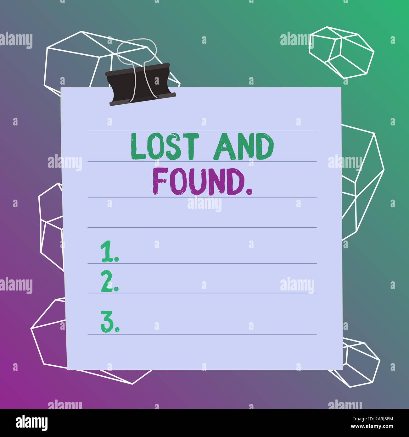 Word writing text Lost And Found. Business photo showcasing a place ...