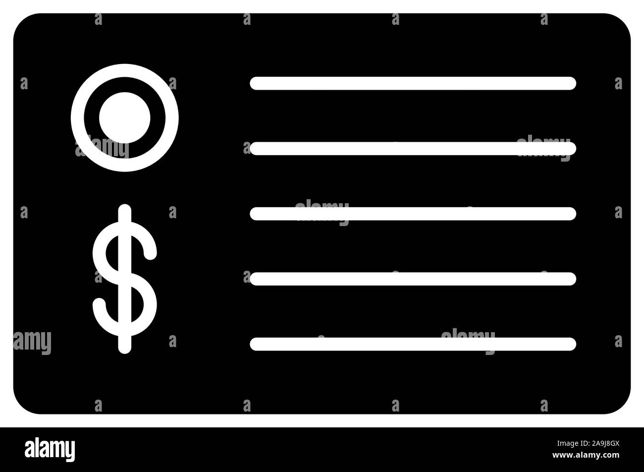 check bank note with money symbol Stock Vector Image & Art - Alamy