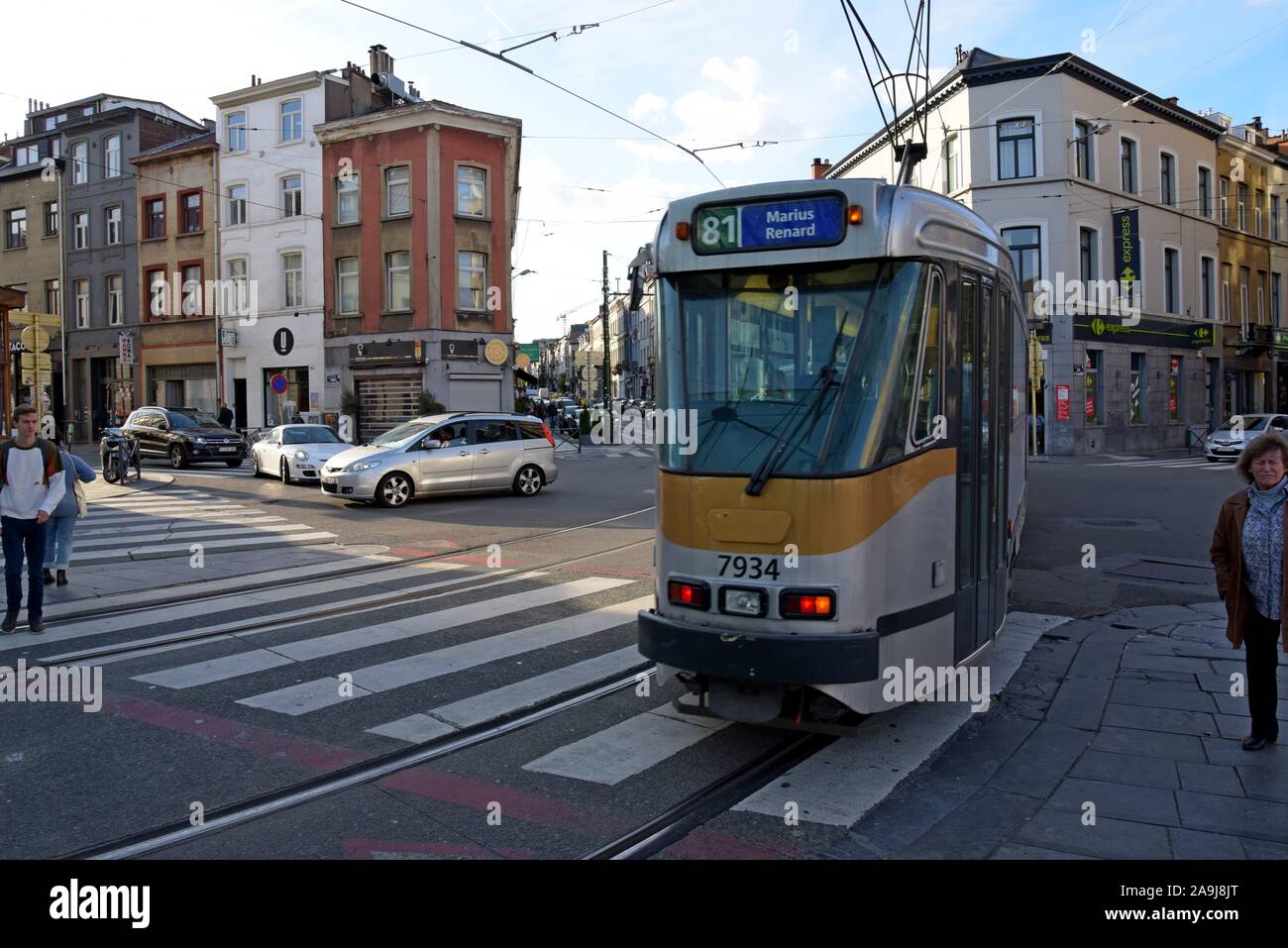 Brussels trams hi-res stock photography and images - Alamy