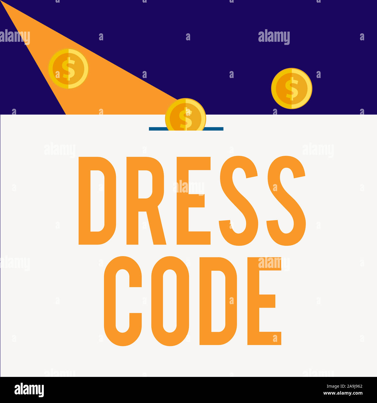 Writing note showing Dress Code. Business concept for an accepted way ...