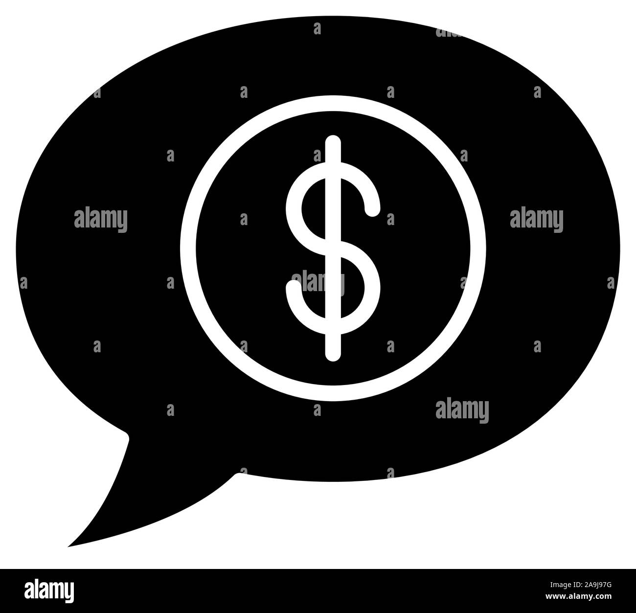 speech bubble message with money symbol Stock Vector Image & Art - Alamy