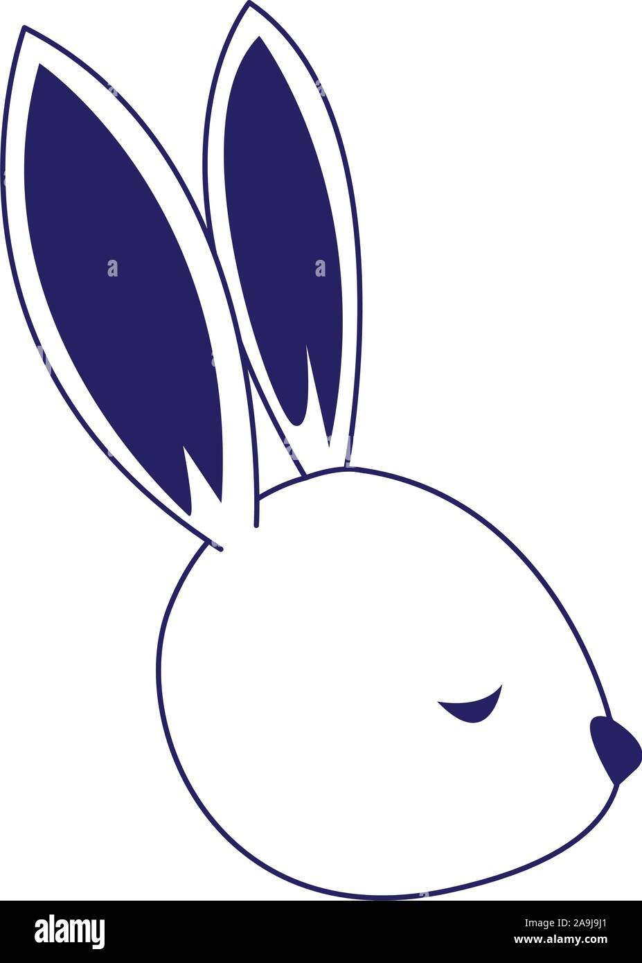 cute rabbit icon, flat design Stock Vector Image & Art - Alamy