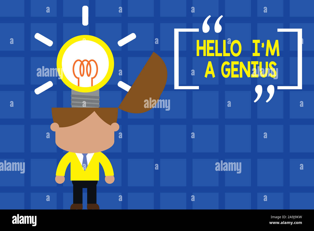 Handwriting text writing Hello I M A Genius. Conceptual photo Introduce ...