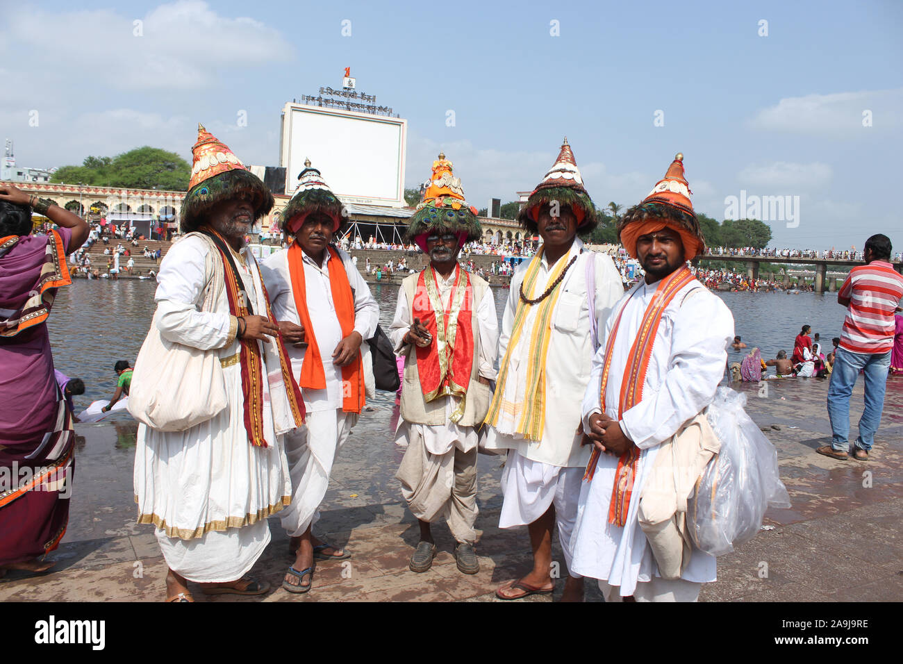 Pandharpur festival procession india hi-res stock photography and ...