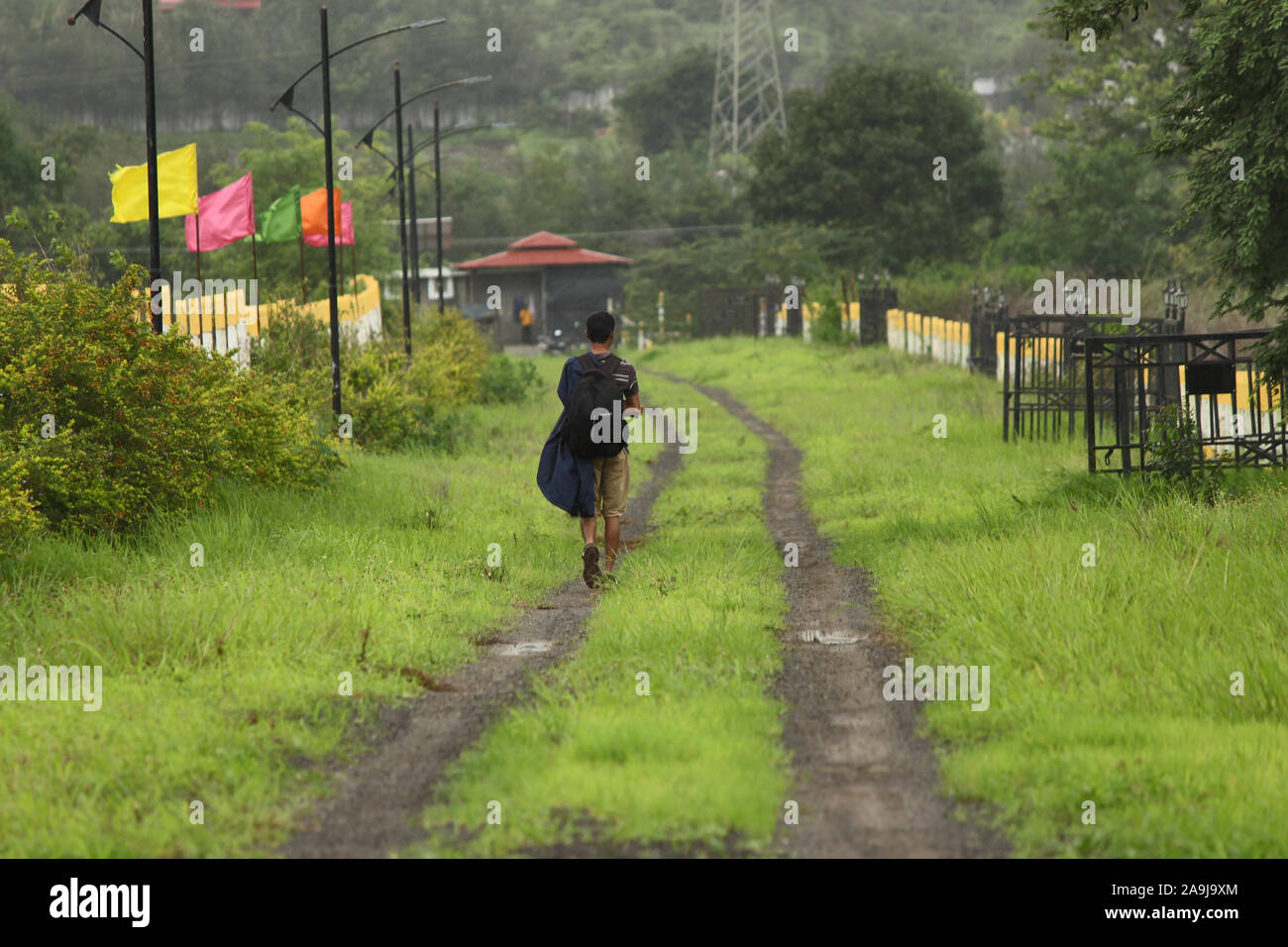 Man walking, Pune, Maharashtra, India Stock Photo - Alamy