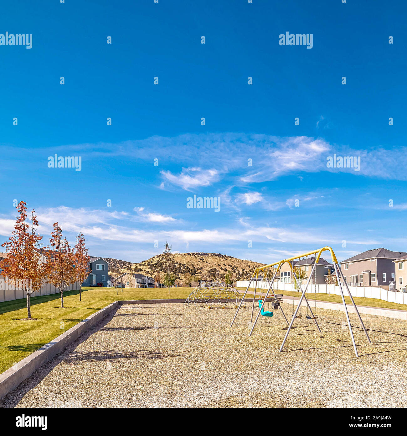 Open square with playground hi-res stock photography and images - Alamy