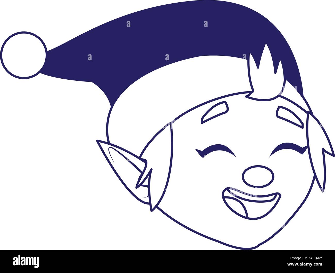 Helper face hat cartoon Cut Out Stock Images & Pictures - Alamy