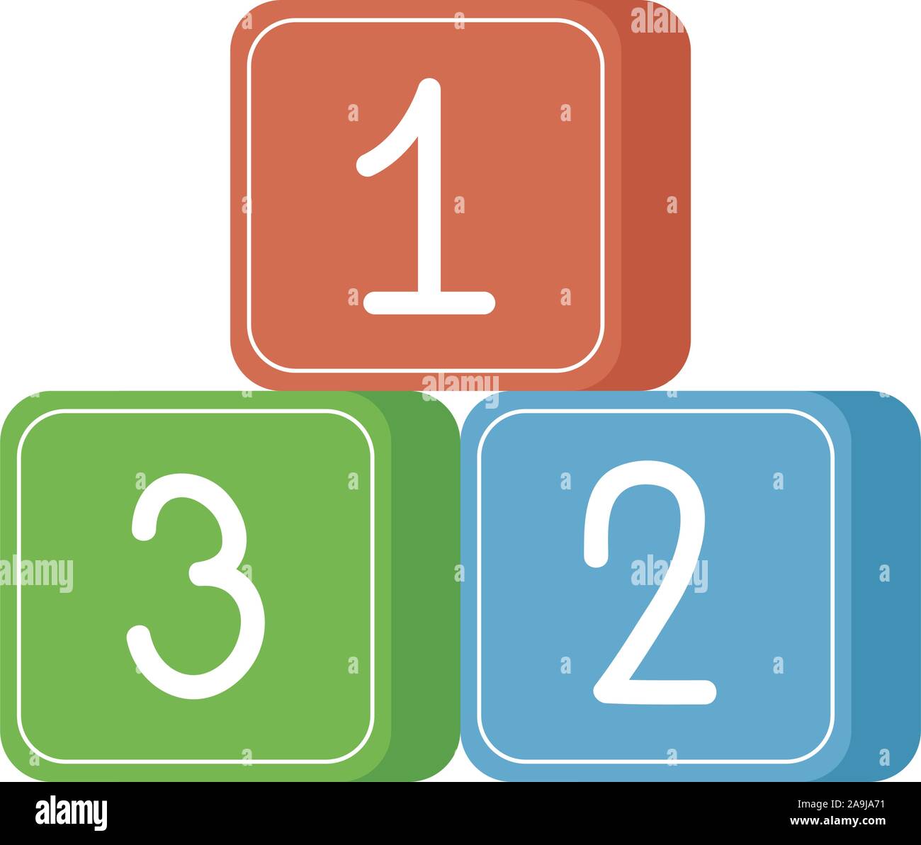 numbers blocks cute baby toy isolated icon Stock Vector Image & Art - Alamy
