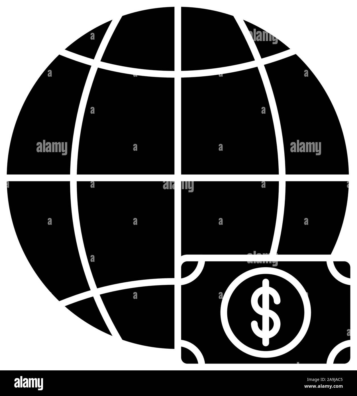 bill money dollar with sphere planet Stock Vector Image & Art - Alamy