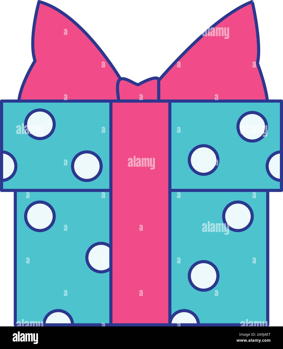 gift box with dots design Stock Vector Image & Art - Alamy