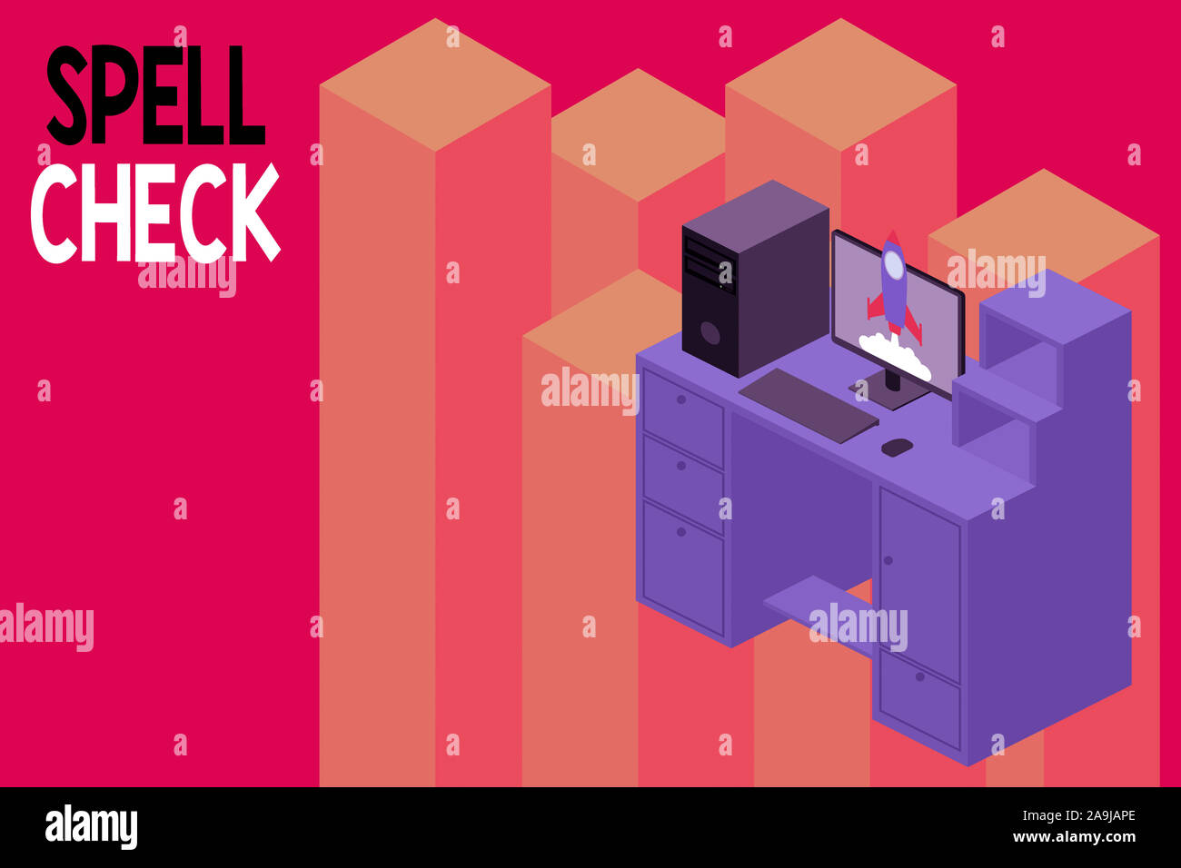 Conceptual hand writing showing Spell Check. Concept meaning to use a computer program to find ...