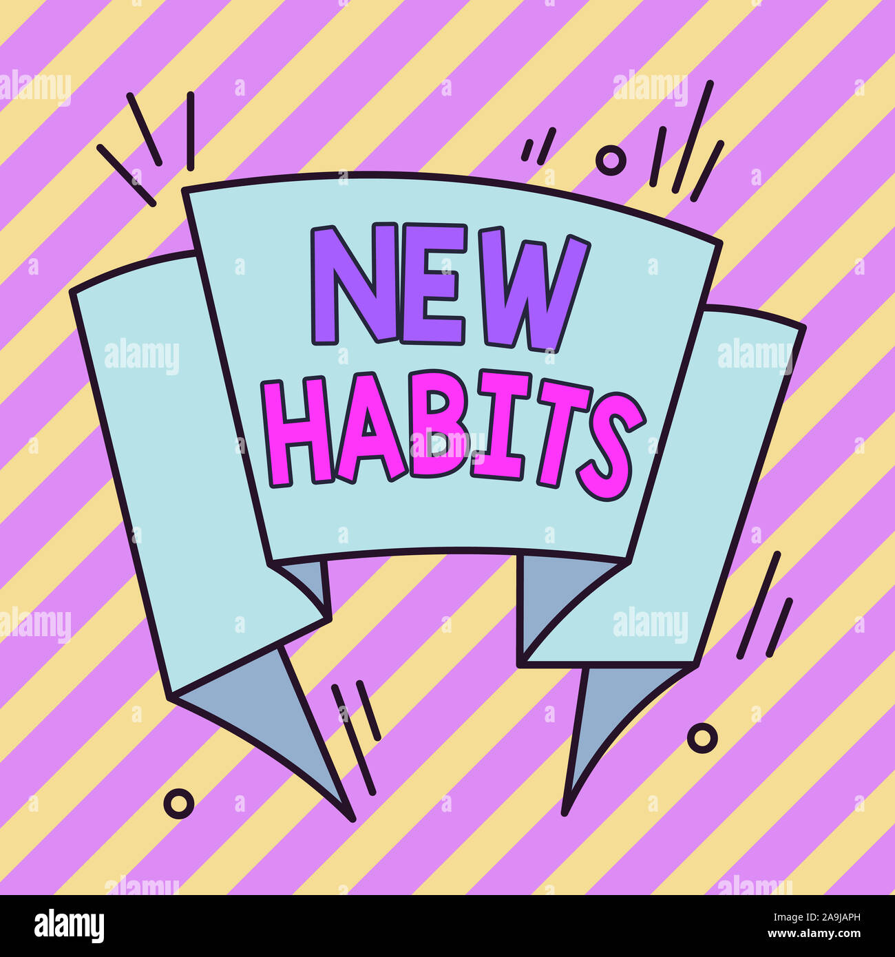 Conceptual hand writing showing New Habits. Concept meaning change the ...