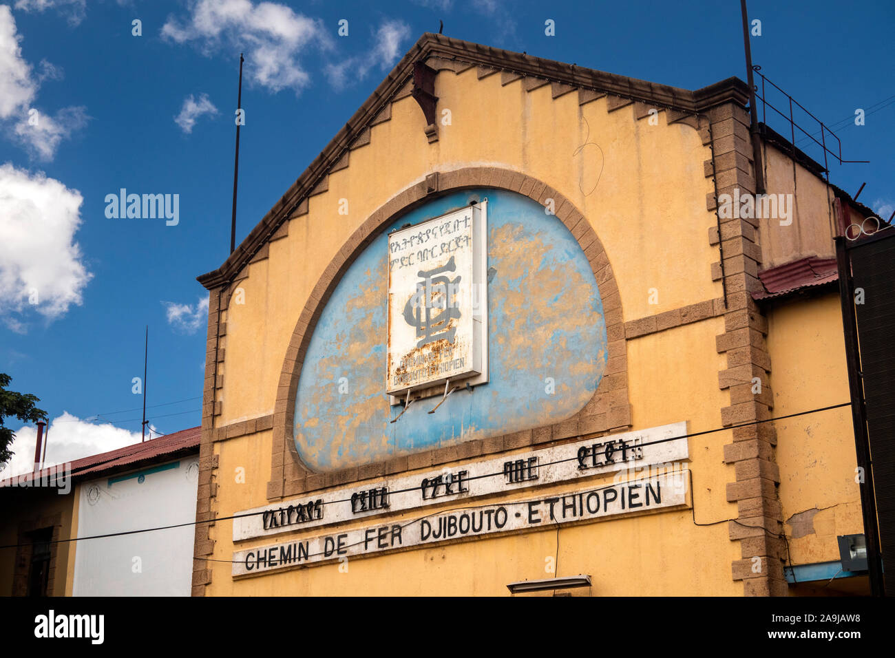 Ethiopia, Dire Dawa, front of old station building on former Addis ...