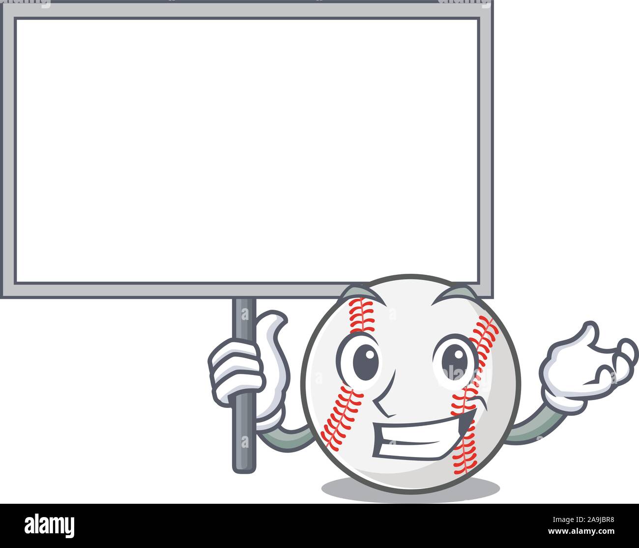 Cartoon baseball with in a character bring board Stock Vector Image ...