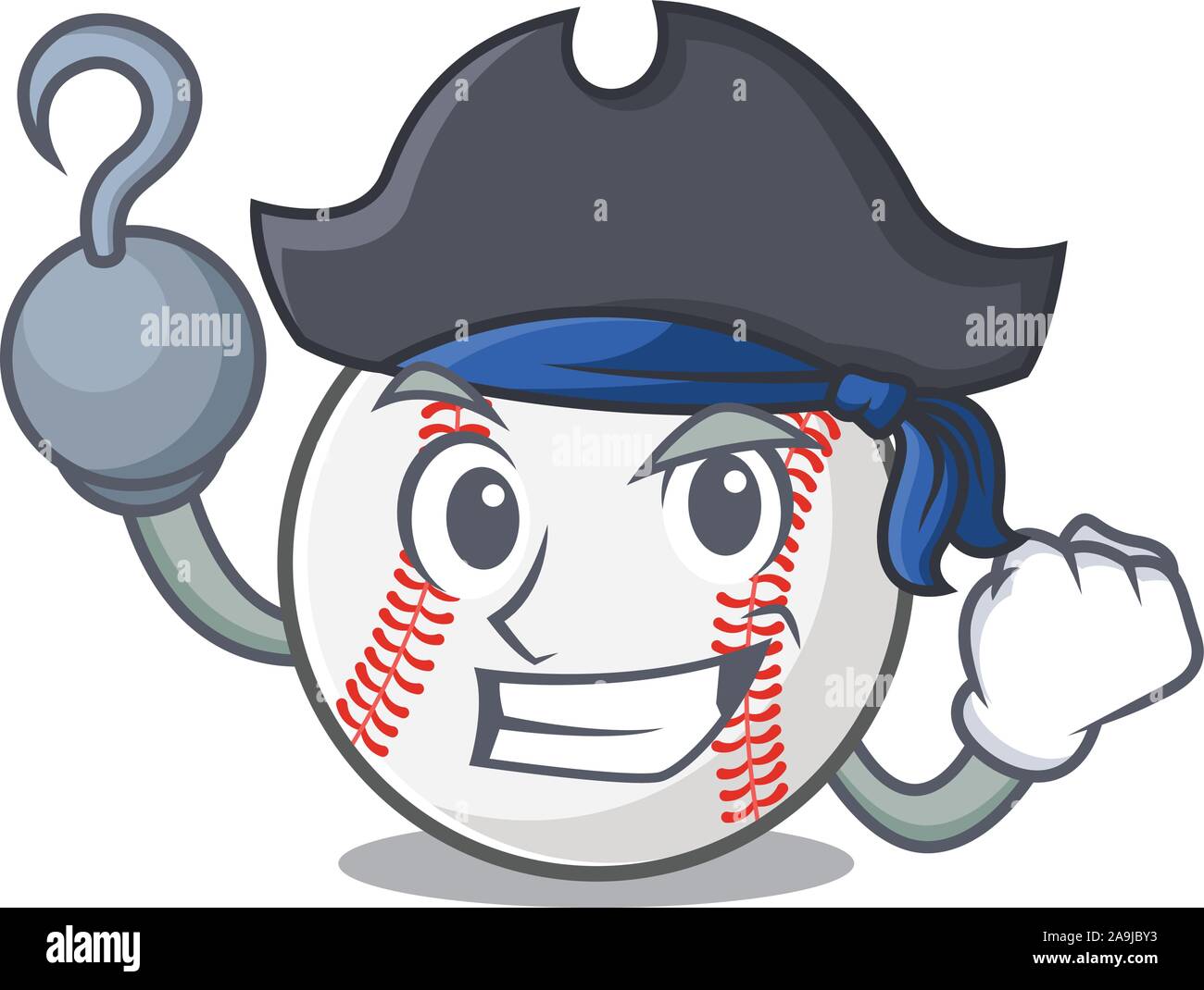 Cartoon baseball with in a character pirate Stock Vector Image & Art ...