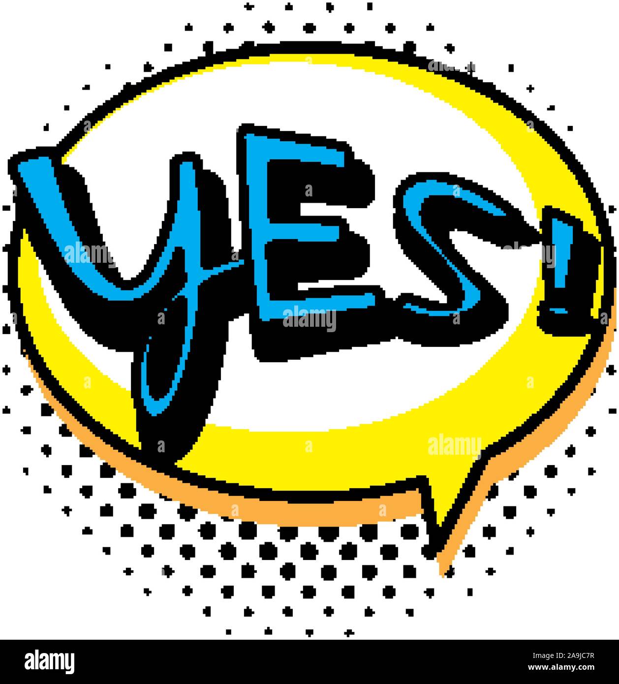 Expression words design for yes illustration Stock Vector Image & Art ...