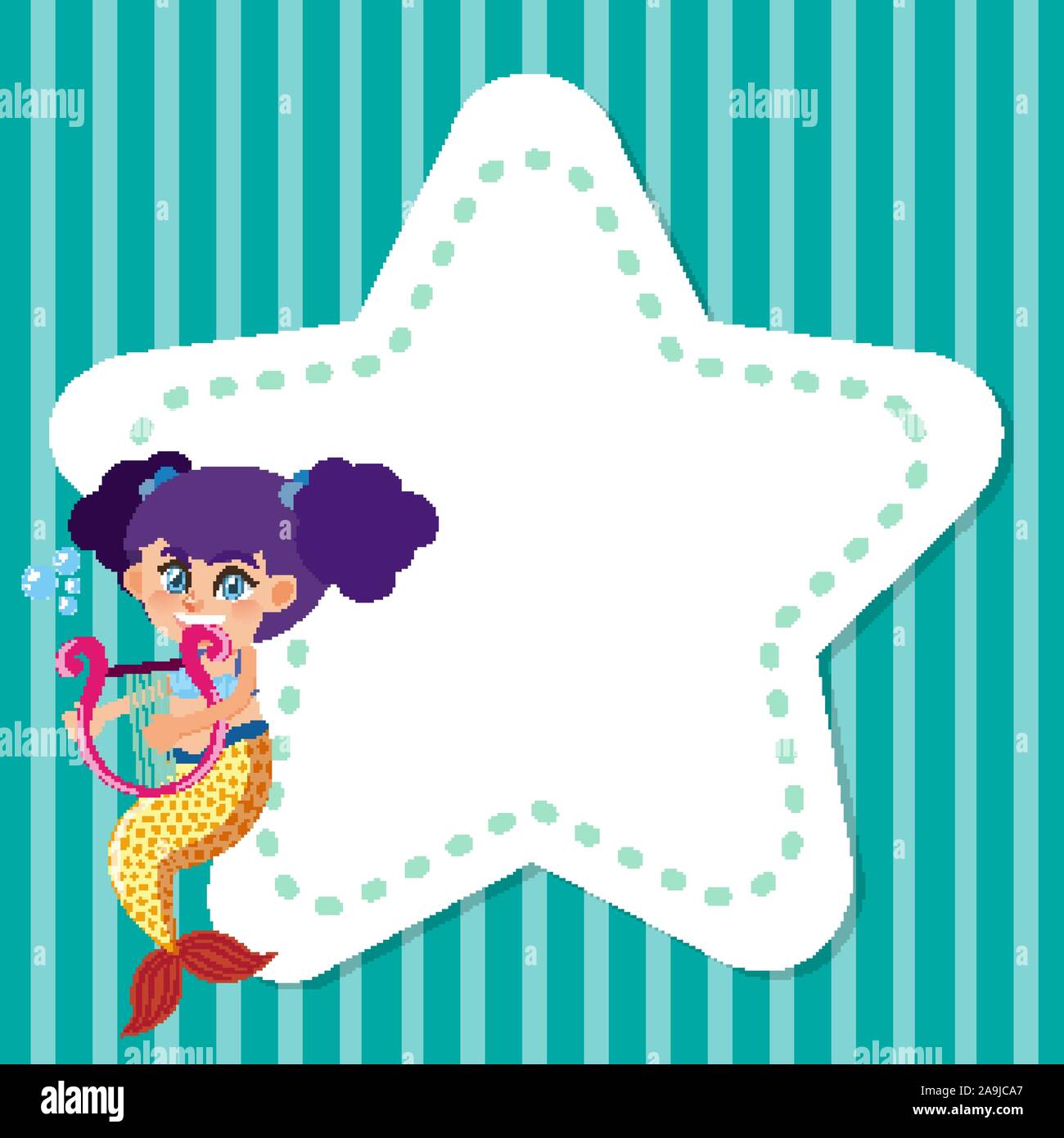 Mermaid frame clipart hi-res stock photography and images - Alamy