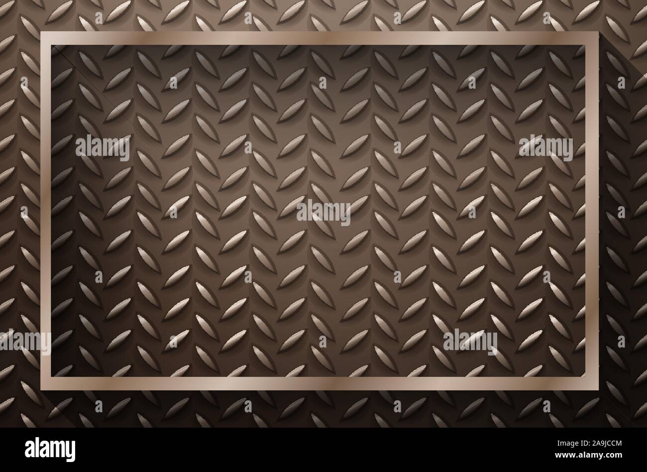 Frame template design with brown texture background illustration Stock ...