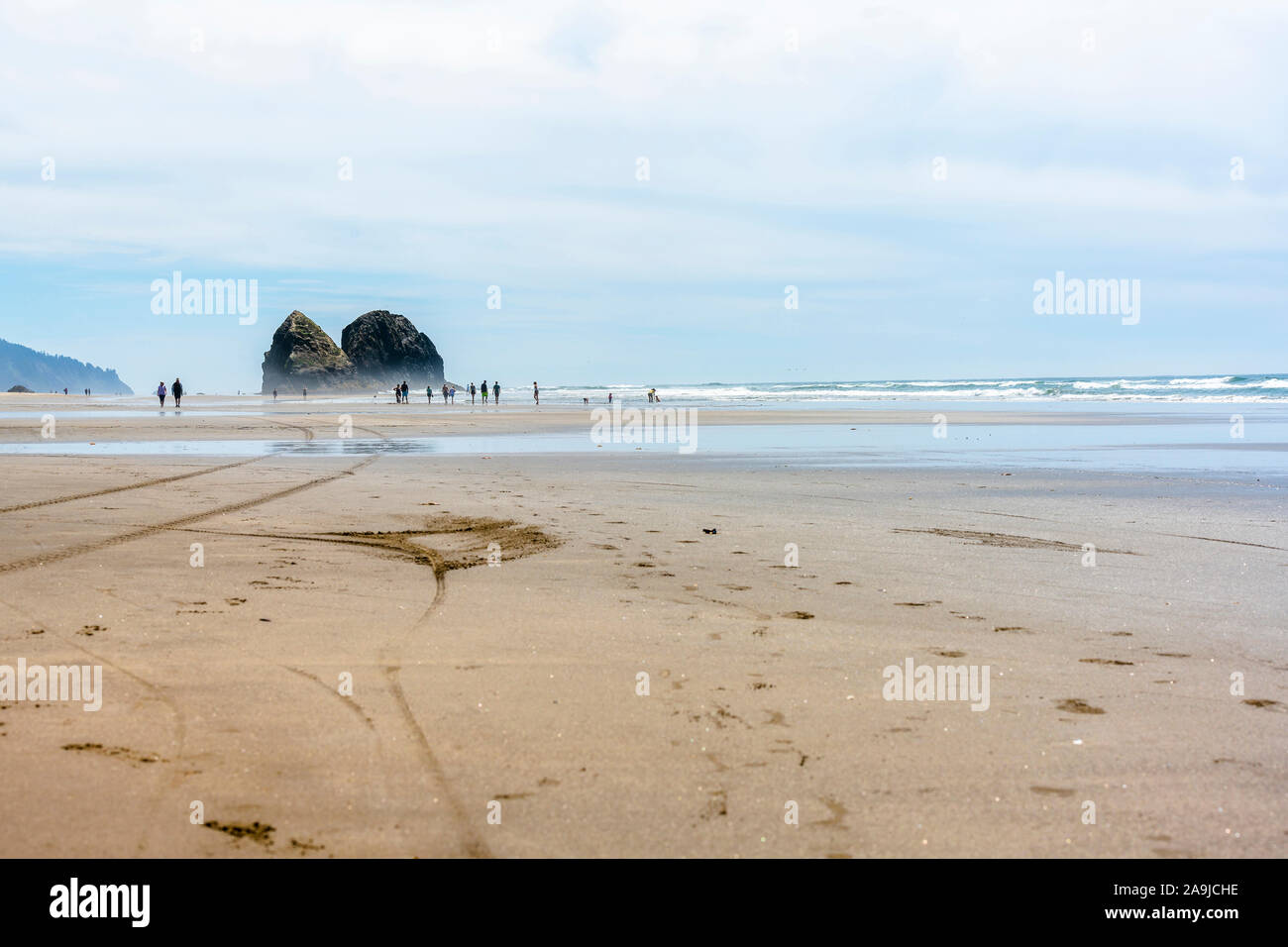 Rocks sticking out of the water in the coastal strip of the Northeast ...