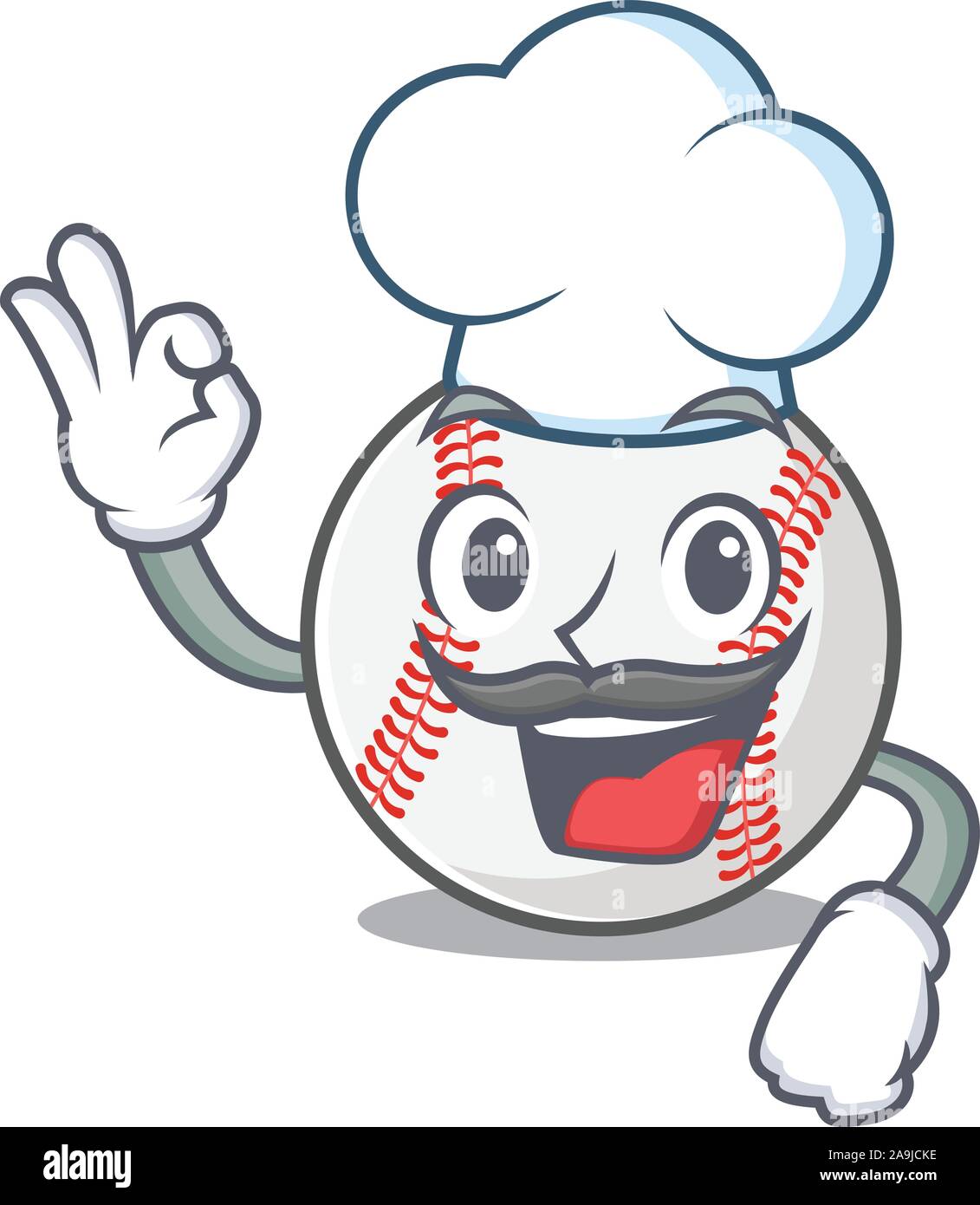 Mascot cartoon baseball the in chef shape Stock Vector Image & Art - Alamy