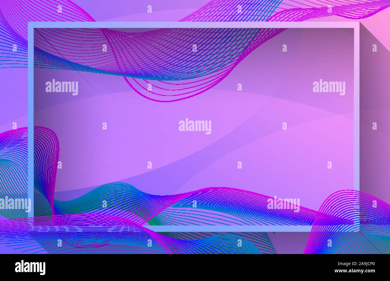 Frame template design with purple background illustration Stock Vector ...