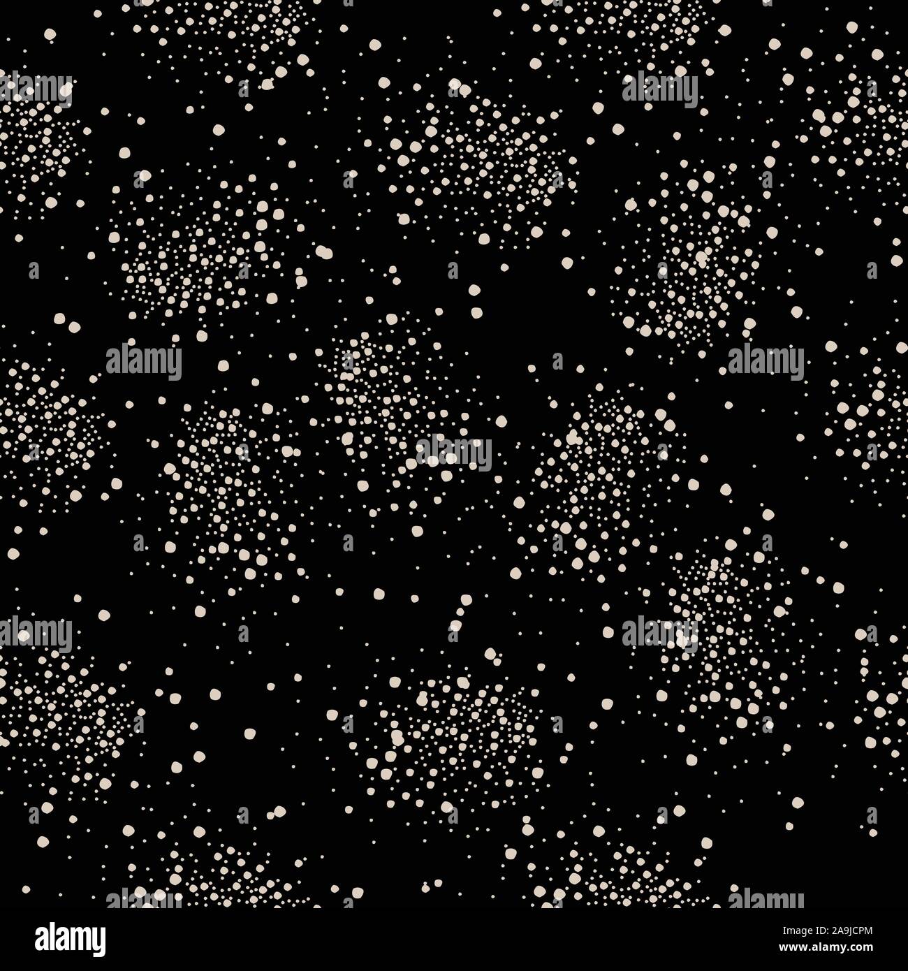 Seamless Background with splashes of dots. Repeating Background. Vector ...