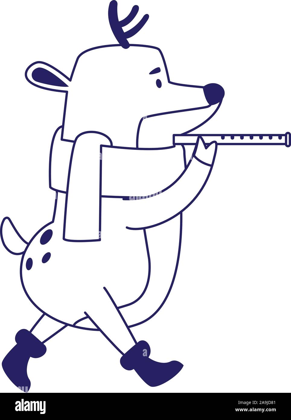 Expressive deer Stock Vector Images - Alamy