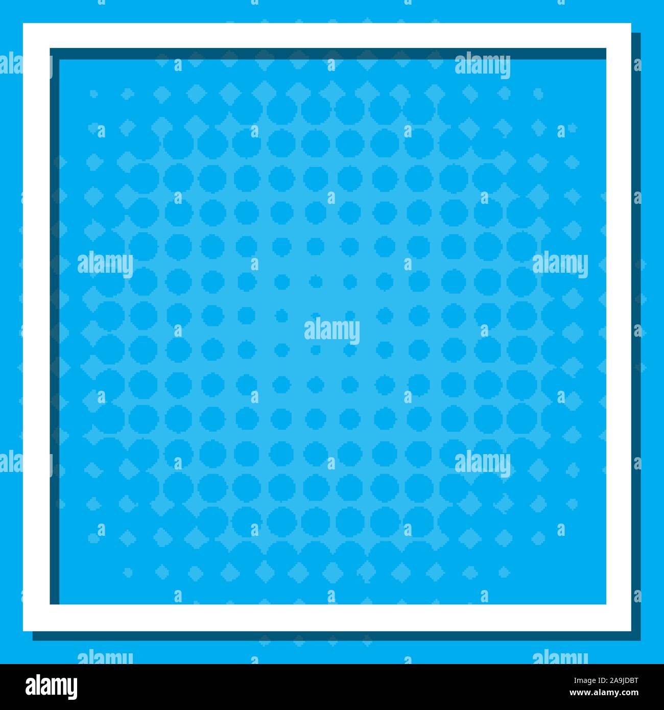 Frame template design with blue dots illustration Stock Vector Image ...