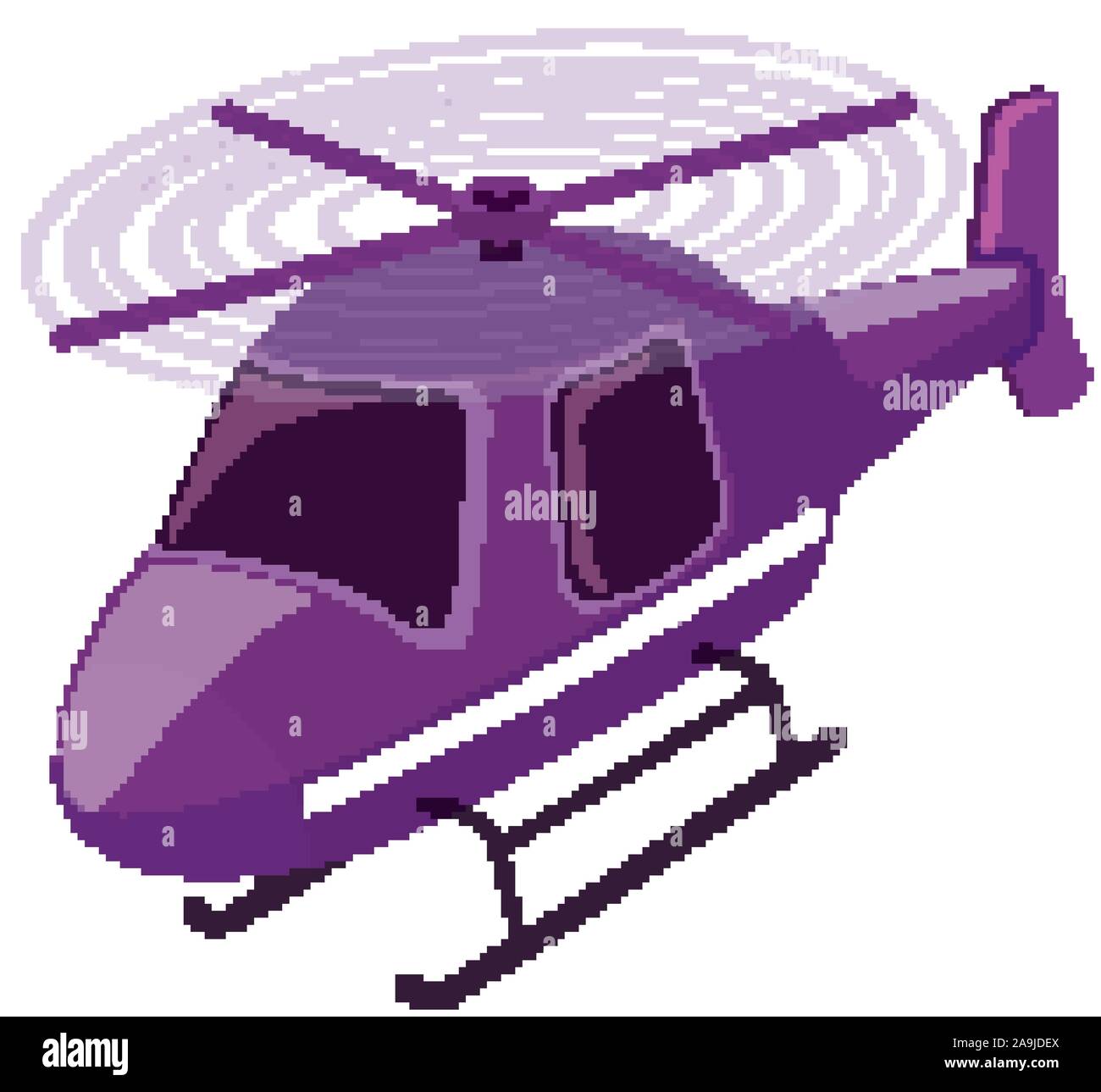 Isolated helicopter in purple color illustration Stock Vector Image ...